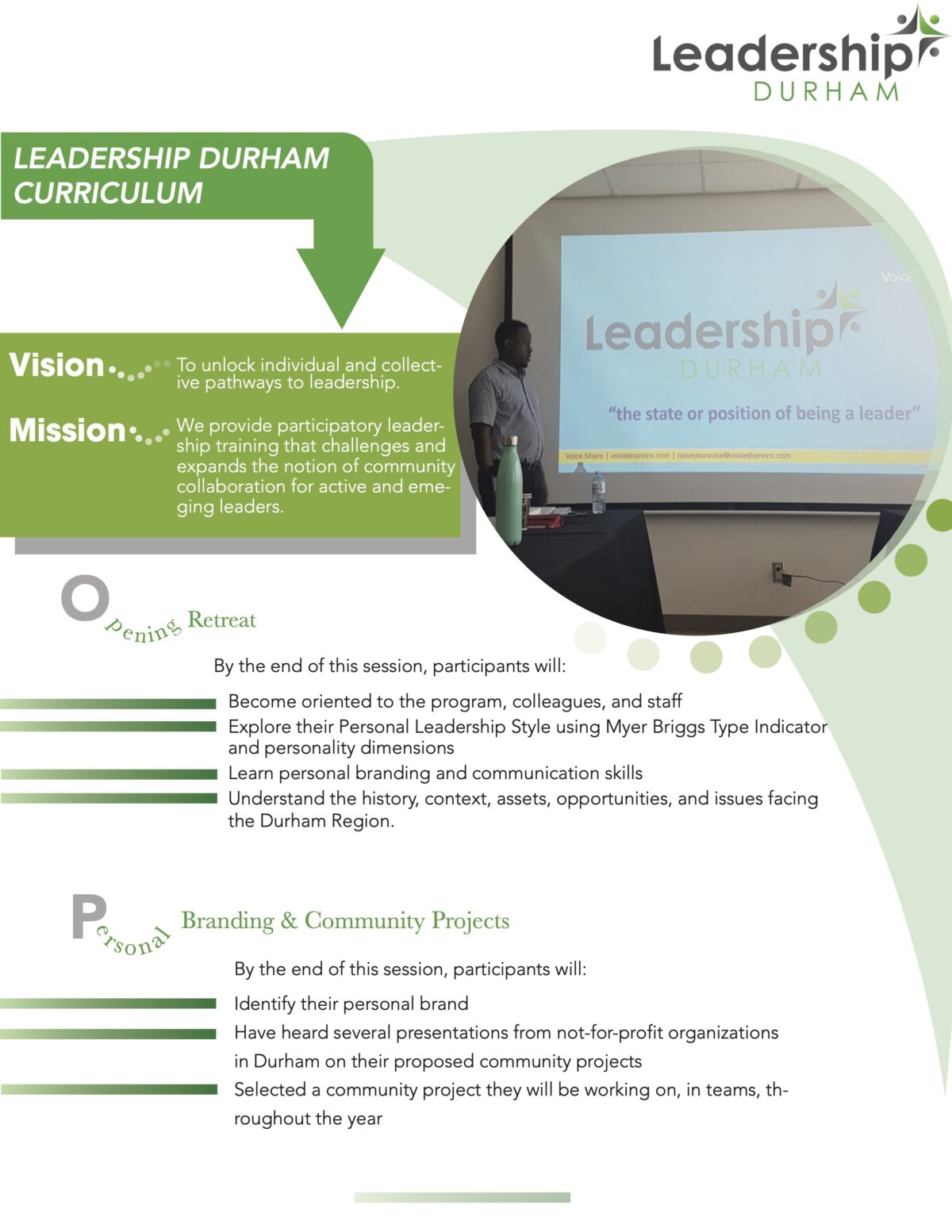 Curriculum | CDCD Leadership Durham | Learn More